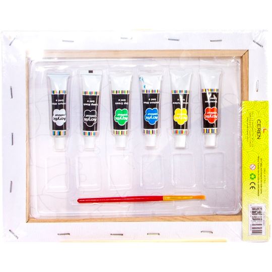 Desenli Tuval Seti 20x25cm | Deniz Shop