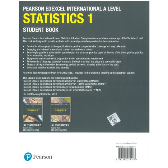 A Level Mathematıcs Statıstıcs 1 Student Book | Deniz Shop